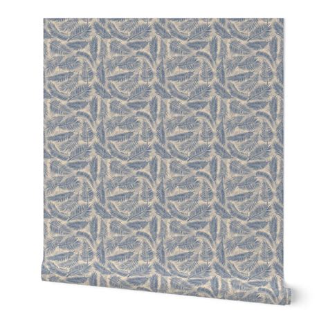 Boho Jungalo Palm Leaf Coordinate For Wallpaper Spoonflower