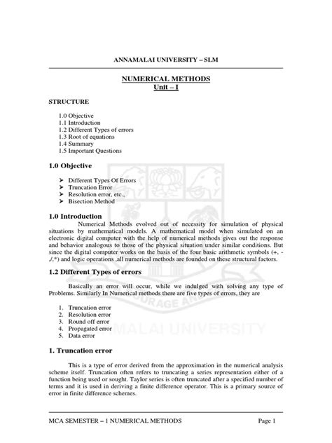Numerical Methods Pdf Finite Difference Numerical Analysis
