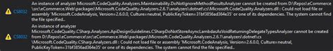 Build Results In Many Cs8032 Warnings · Issue 1825 · Dotnetroslyn