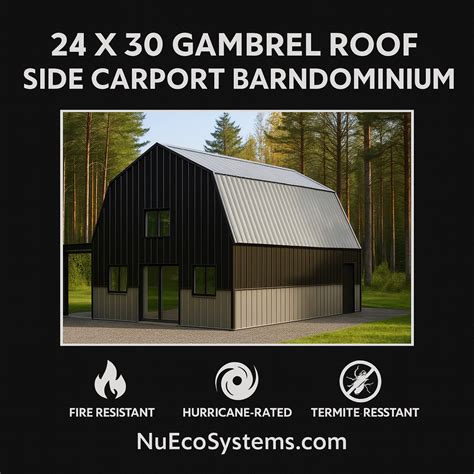 30x40 Gambrel Roof Barn Kits