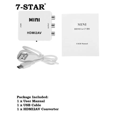 HDMI TO AV/RCA CONVERTER ADAPTER - Sinseng Components