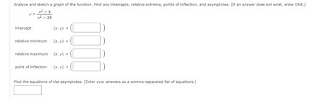 Solved Analyze And Sketch A Graph Of The Function Find Any