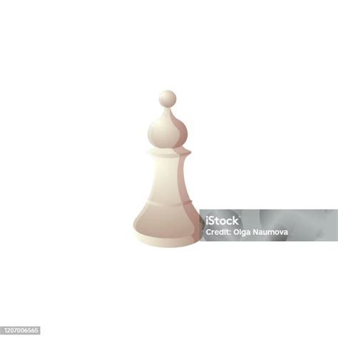 화이트 비숍 체스 아이콘입니다 흰색 배경에 평면 만화 스타일의 래스터 일러스트 경기 스포츠에 대한 스톡 벡터 아트 및 기타