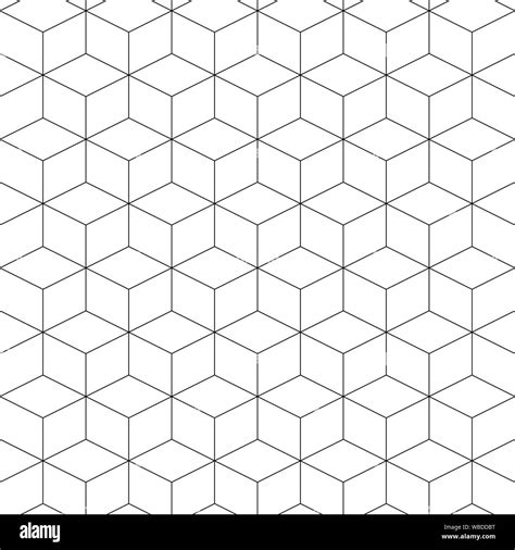 Seamless Geometric Pattern Cubic Hexagon Texture Rhombus Mesh Background Stock Vector Image