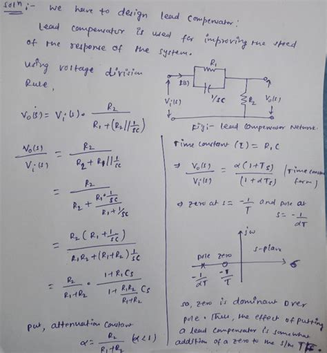 Design A Phase Lead Compensator With Bode Chart And