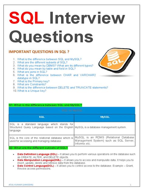 Sql Interview Questions 1685537248 Pdf Relational Database Databases
