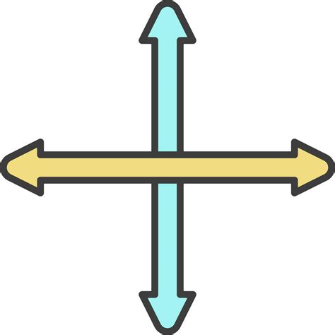Move Arrow Icon In Turquoise And Yellow Color Vector Art At Vecteezy