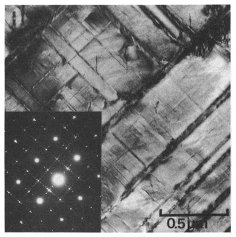 Transmission Electron Micrograph And Diffraction Pattern Showing