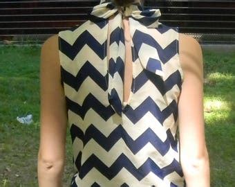 Bow Neck Blouse Etsy
