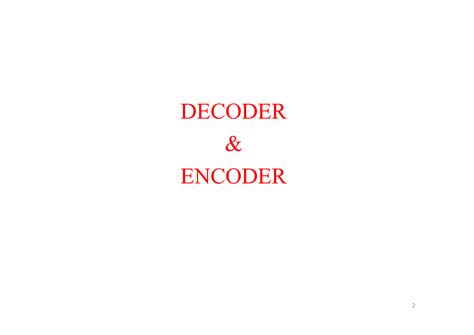SOLUTION Encoder Decoder Digital Logic Studypool