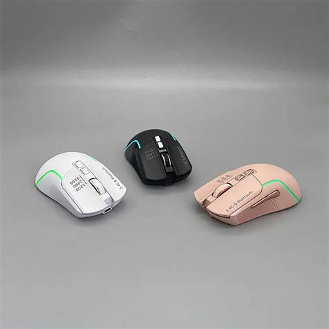 New Type C Rechargeable Dual Mode 24g Wireless And Bt 52 Gaming Mouse 7d Rgb Backlight Mouse For