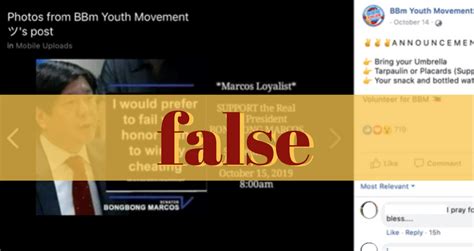 Pro Marcos FB Page Alters Marcos Quote Card