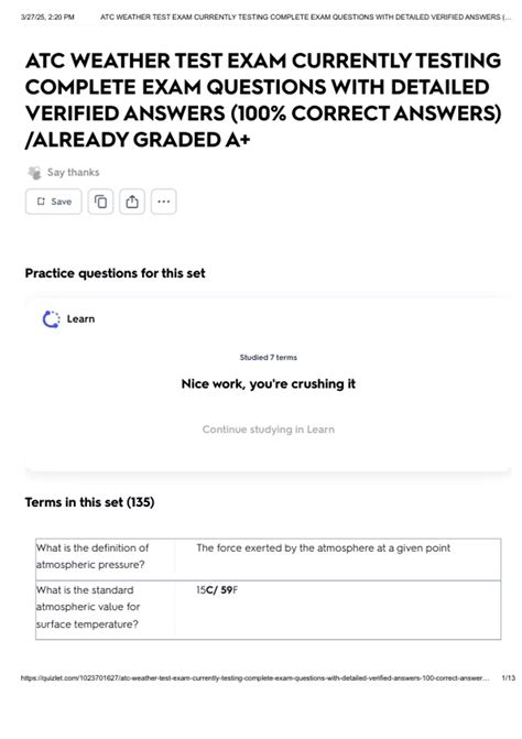 atc weather test exam currently testing complete exam questions with