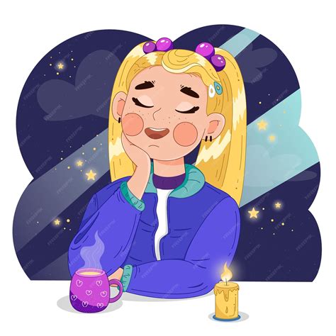 Girl Daydreaming Cartoon