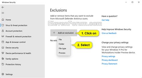Add Or Remove Exclusions For Microsoft Defender Antivirus In Windows 11