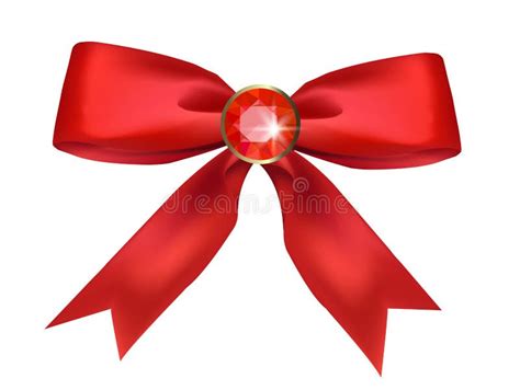 Bow With Ruby Stock Vector Illustration Of Silk Celebration 49728464