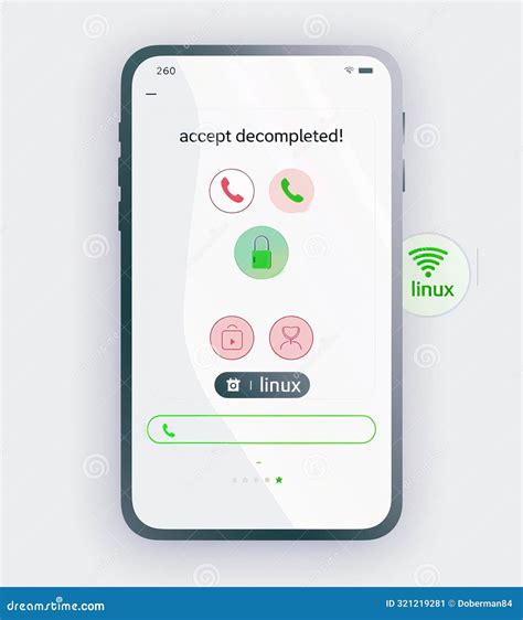 simple phone call interface with accept and decline buttons showcasing