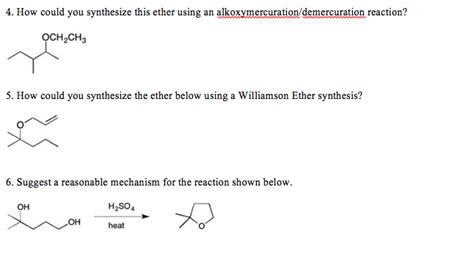 Solved 4 How Could You Synthesize This Ether Using An
