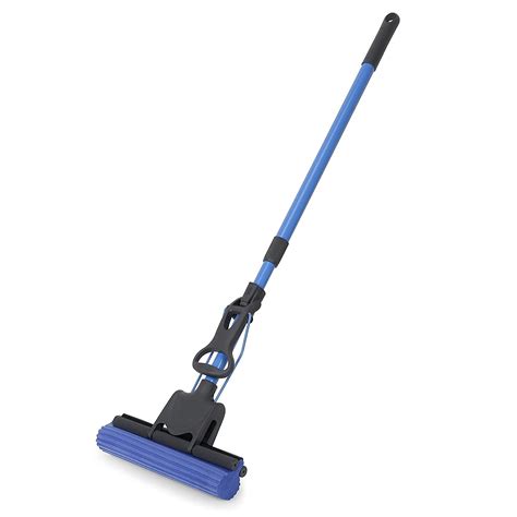 Happyzone Onetouch Easy Floor Mop Floor Sponge Mop With Telescopic Handle Inbuilt Wringer And