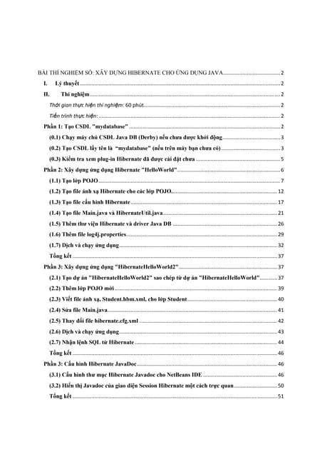 BÀi ThÍ NghiỆm SỐ XÂy DỰng Hibernate Cho Ứng DỤng Java10441312092019 Pdf