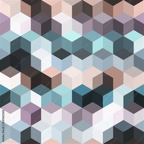 Hexagon Grid Seamless Vector Background Stylized Polygons Bauhaus Corners Geometric Design