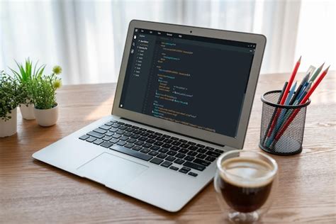 Premium Photo Software Development Programming On Computer Screen For