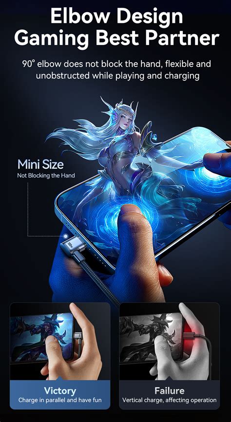 Rocoren สายเคเบิลชาร์จเร็ว 60w 100w 90 องศา Usb C เป็น Type C Qc4 0