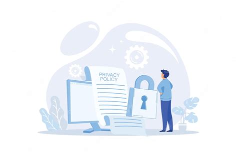 Premium Vector Privacy Policy Protecting Your Privacy Protecting Computer Data For A Web Page