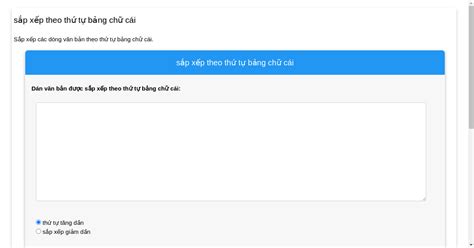 Sắp Xếp Theo Thứ Tự Bảng Chữ Cái