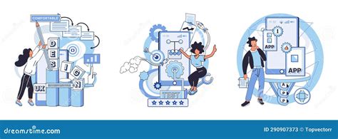 Application Testing Metaphor Vector App Test Litmus Paper Of Apps Performance Software