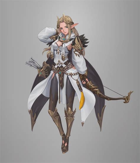 Artstation High Elf Archer Gh Jang Female Character Concept Female
