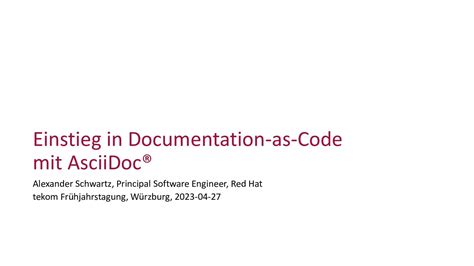 dokumentation in der ide schreiben mit asciidoc speaker deck