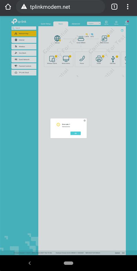 Error Code Internal Error TP Link MR Home Network Community