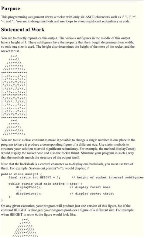Solved This Programming Alignment Draws A Rocket With Only