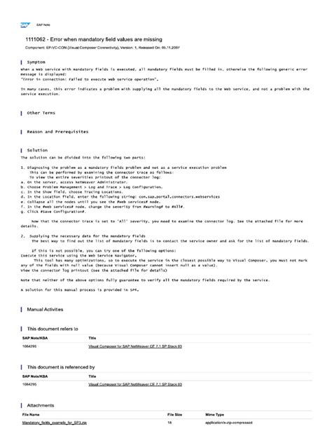 Error Qhen Mandatory Field Values Are Missing Pdf