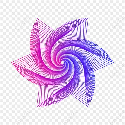 Creative Colorful Cartoon Rotating Stripe Pattern Six Sides Abstract Poster PNG Transparent And