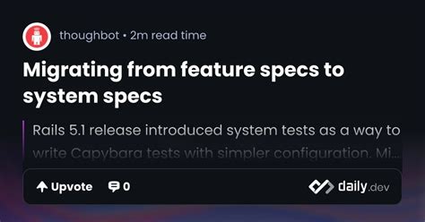 Migrating From Feature Specs To System Specs Rrails