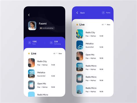 Broadcasting IOS App UI Exploration On Behance