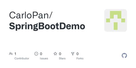 GitHub CarloPan SpringBootDemo