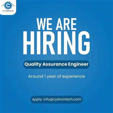 hiring qaengineer techjobs cybrontechnologies softwaretesting