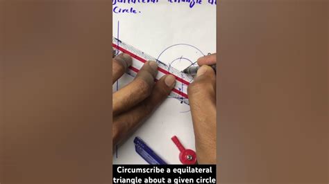 Circumscribe A Equilateral Triangle About A Given Circle Youtube
