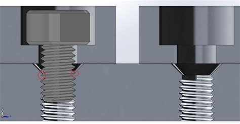 Problem With Chamfering A Tapped Hole In Solidworks Dassault