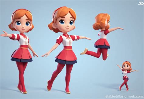 Low Poly T Pose Character Concept Stable Diffusion Online