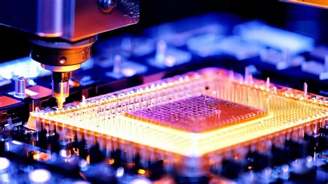 Microchip Production Printing Processor Cpu Component Ai Memory Storage Microelectronics
