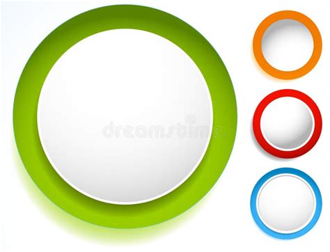 Circle Icon With Blank Space Blank Circle Design Element Set Stock Vector Illustration Of