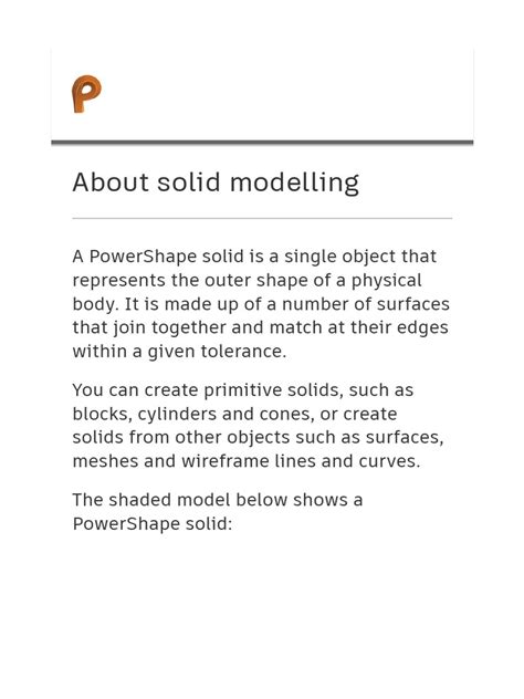 powershape solid modelling pdf