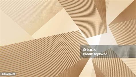 황금색 선으로 이루어진 추상적인 건물을 올려다보세요 추상적인 기하학적 모양 미래 지향적인 배경 디자인 개념에 대한 스톡 벡터 아트 및 기타 이미지 Istock