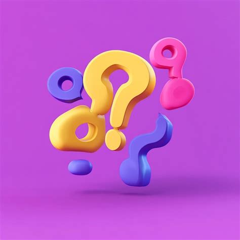 Colorful 3d Speech Bubbles With Question Marks Premium Ai Generated Image