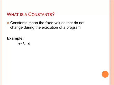 constants in java pptx programming languages computing