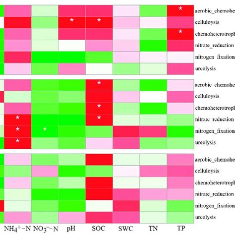 Correlation Between The Six Dominant Bacterial Functional Groups And Download Scientific
